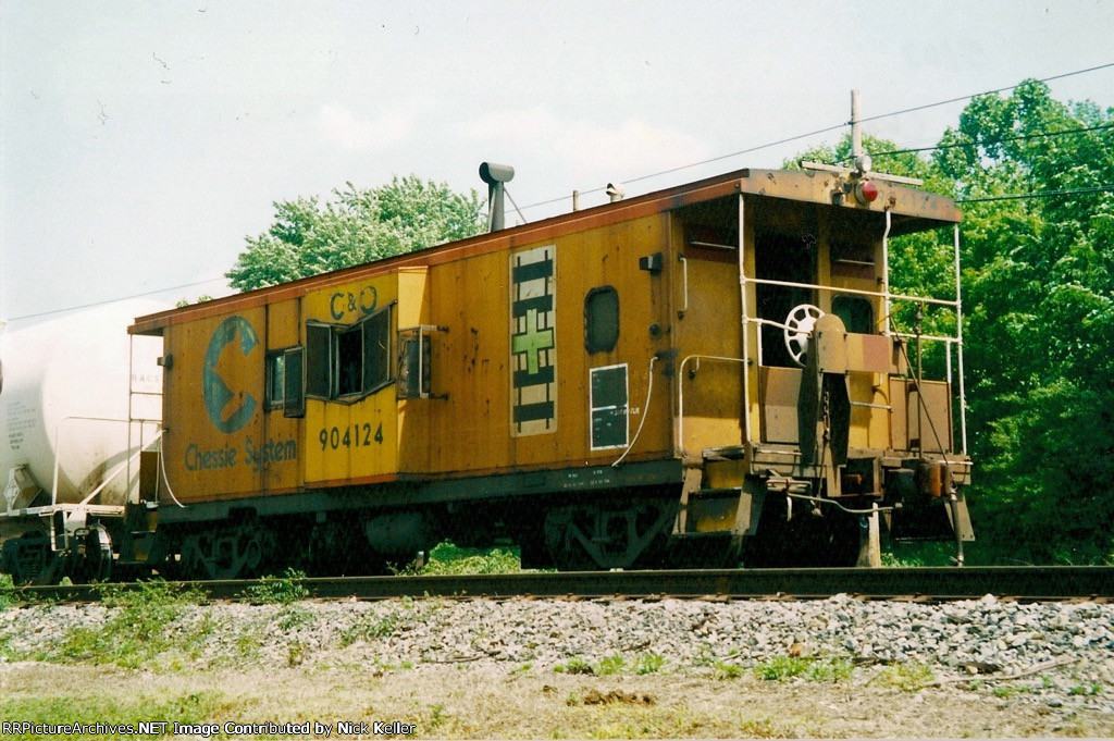 Chessie caboose on a local